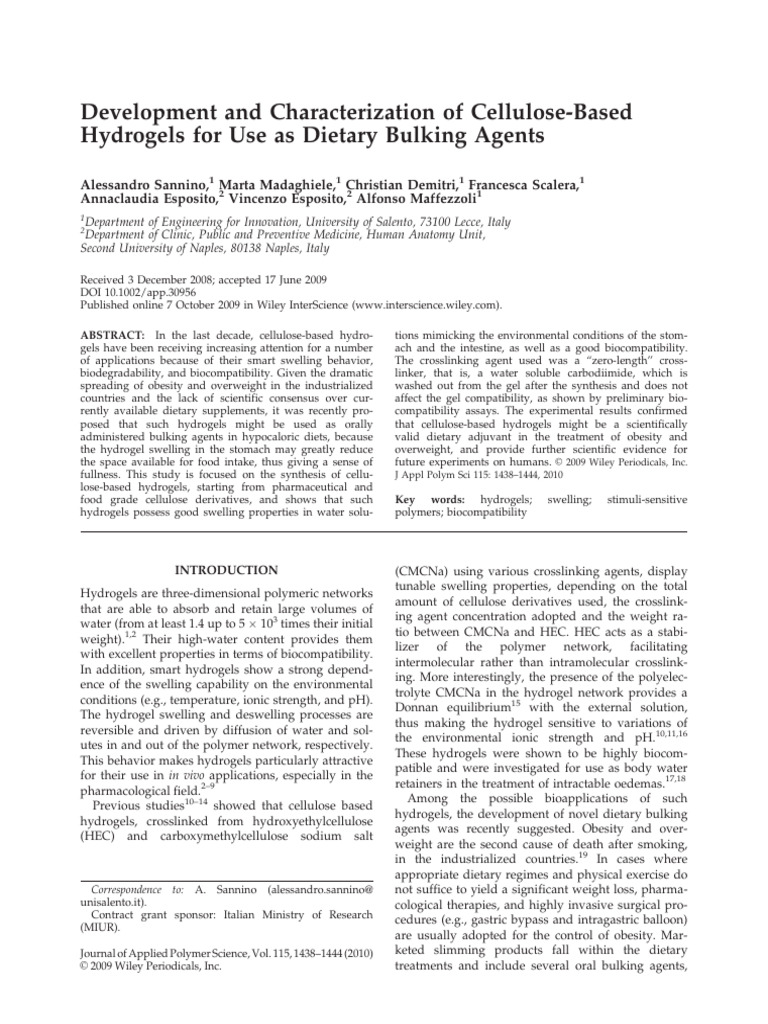 Development and Characterization of Cellulose-Based | PDF | Polymers | Chemistry
