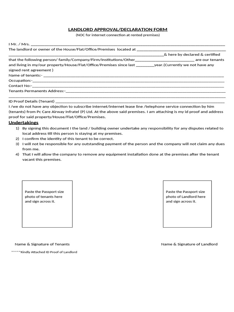 Landlord Approval Form | PDF | Leasehold Estate | Landlord