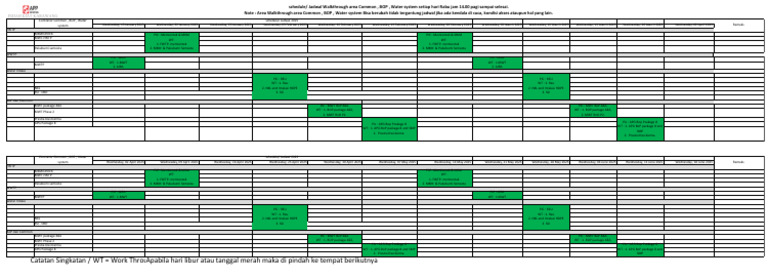 Walkthrough Schedule 2025 | PDF