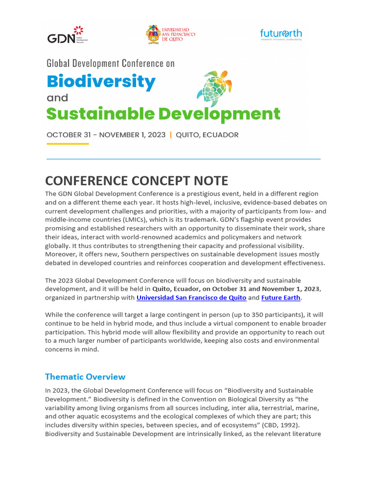 Concept Note - Global Development Conference 2023_0 | PDF ...