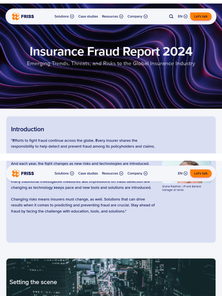 FRISS - Insurance Fraud Report 2024 | PDF | Cost Of Living | Insurance