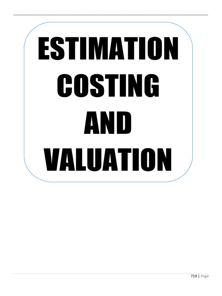 Estimation &costing ever exam book (1) | PDF | Depreciation | Brick