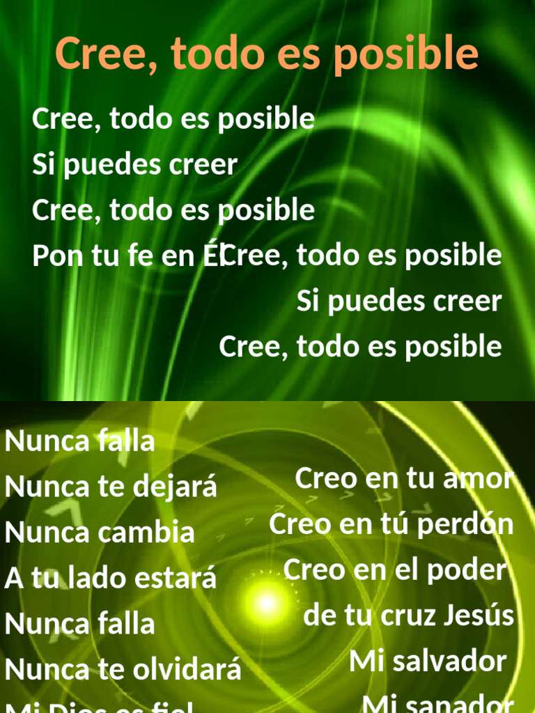 Cree, Todo Es Posible | PDF