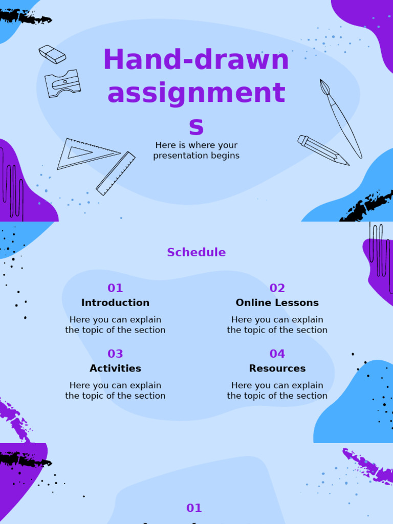 Hand-drawn Assignments Blue Variant _ by Slidesgo | PDF
