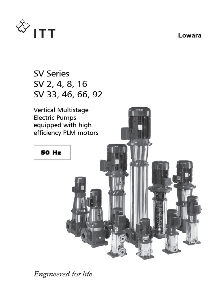 Lowara SV Series | PDF | Pump | Stainless Steel