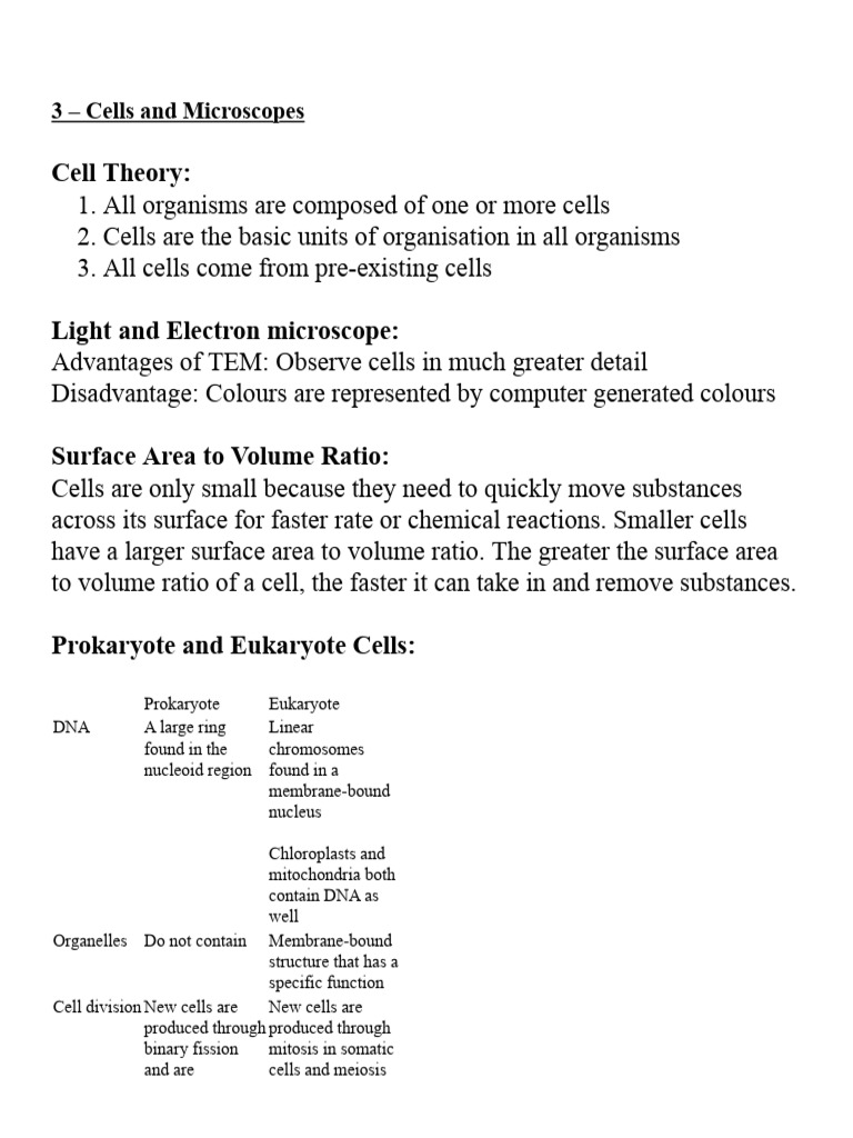 3 - Cells and Microscope | PDF | Cell (Biology) | Endoplasmic Reticulum