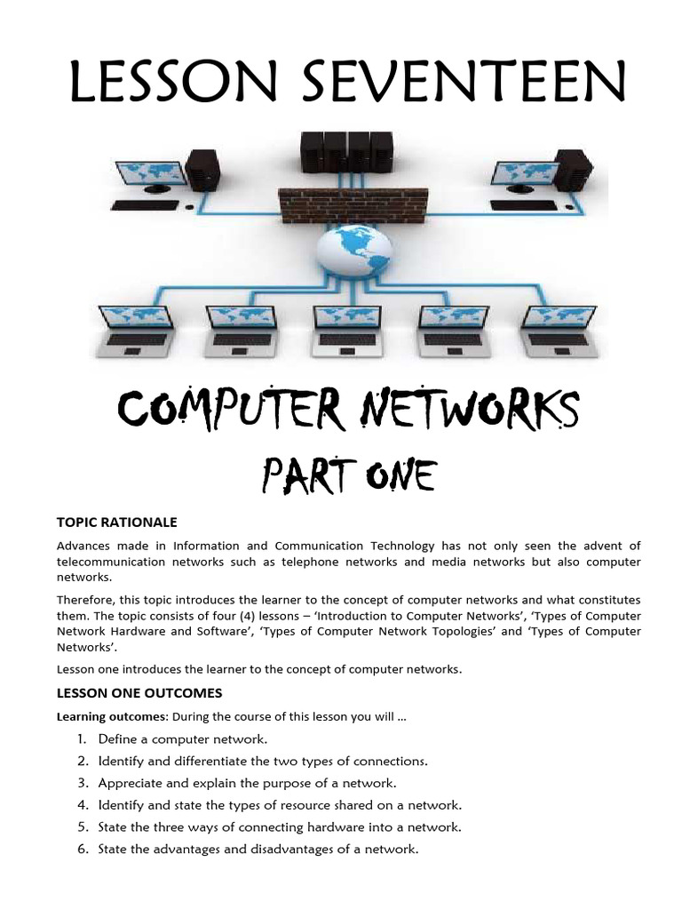 17 Networks Part 1 - Introduction To Computer Networks | PDF | Computer Network | Educational ...