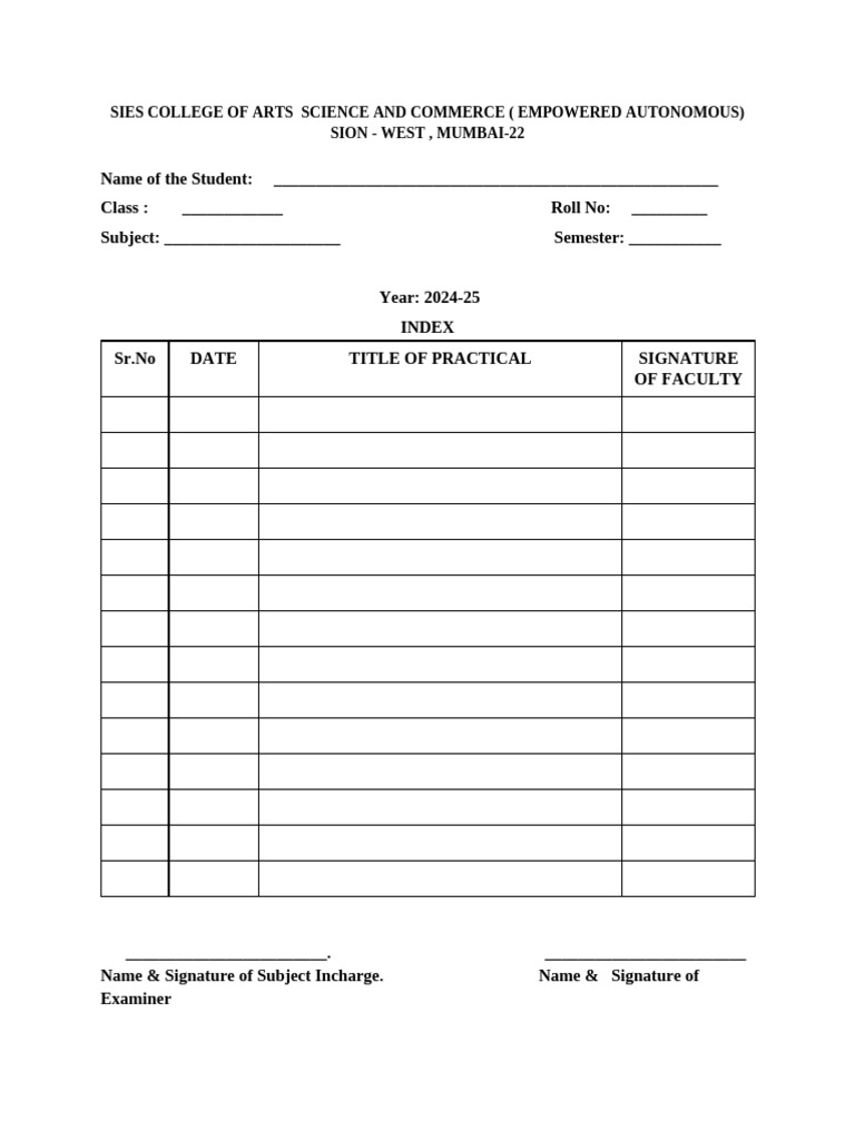 Practical Index | PDF