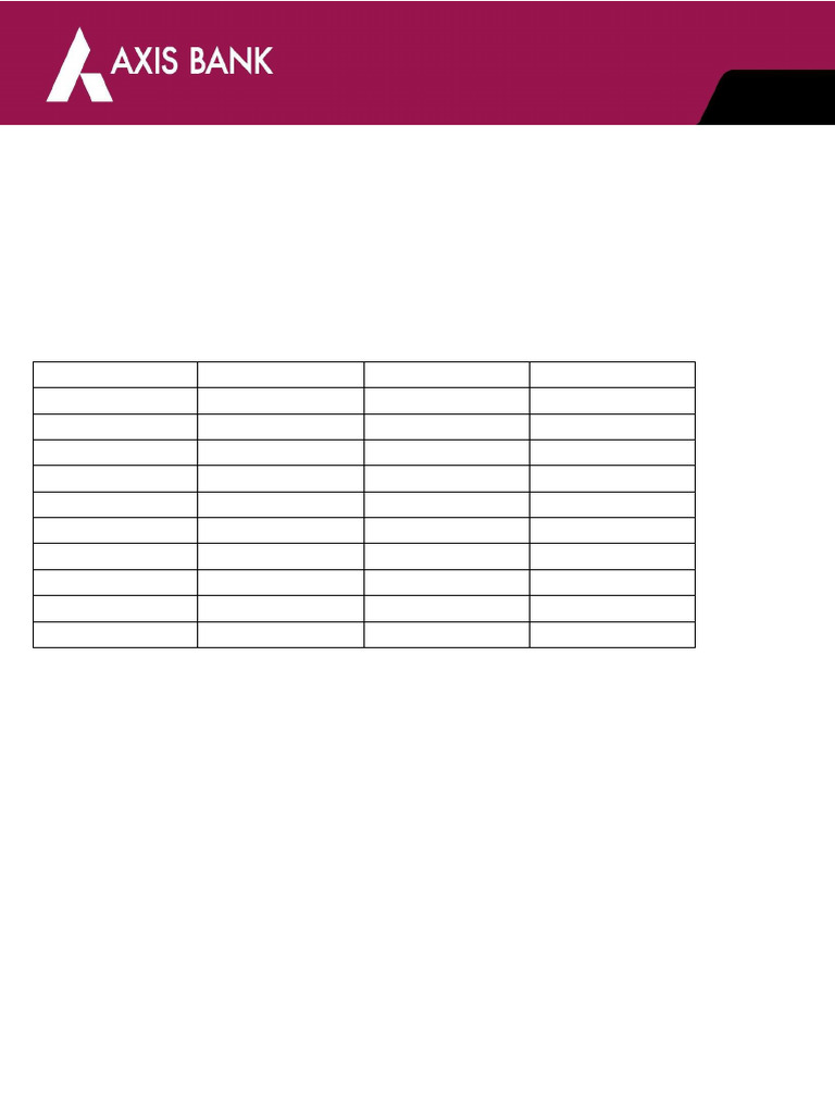 Axis Bank LTD.: This Is A System Generated Communication and Does Not ...