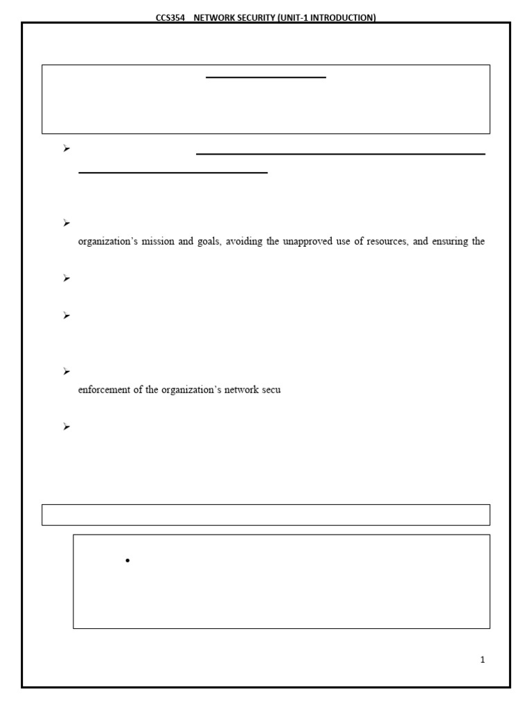 Ccs354-Unit i Introduction | PDF | Cryptography | Public Key Cryptography