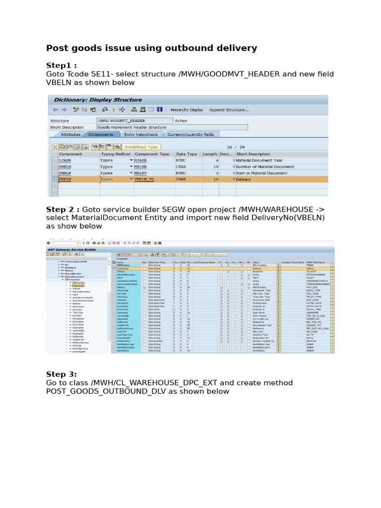 Post goods issue using outbound delivery | PDF | Computer Programming | Software Engineering
