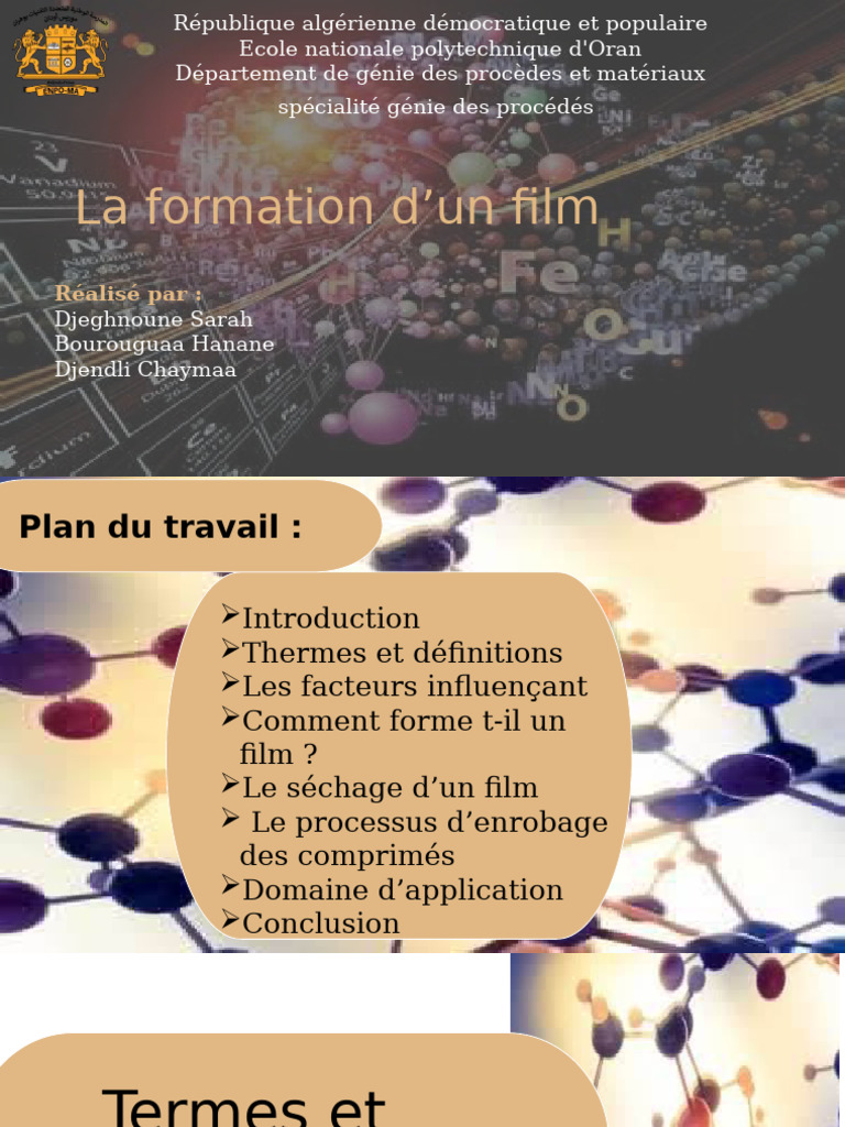 Formation et Séchage des Films Techniques | PDF | Peinture | Chimie