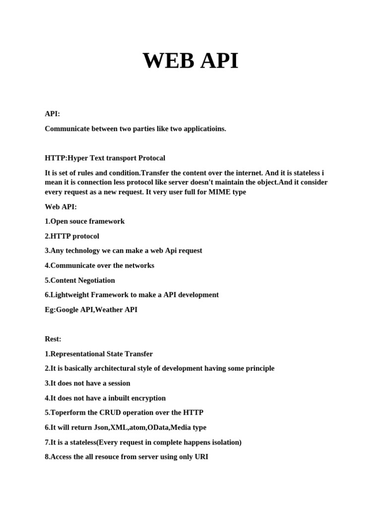 WEB API | PDF | Computer Programming | Application Layer Protocols WEB API | PDF | Computer Programming | Application Layer Protocols
