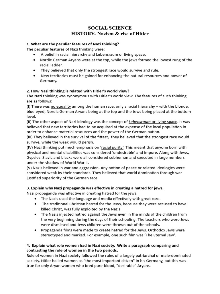 Nazi Ideology and Hitler's Rise | PDF | Nazi Germany | Adolf Hitler