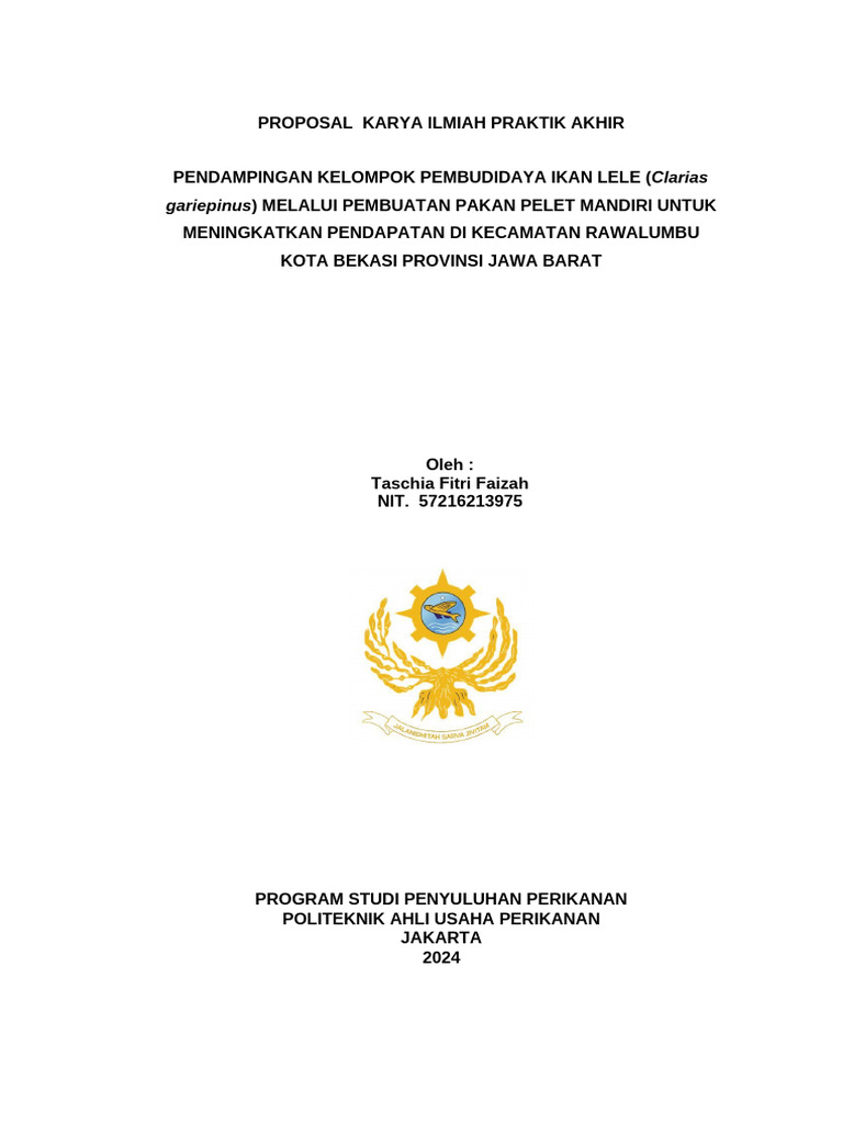 PROPOSAL PA TASCHIA Revisi | PDF