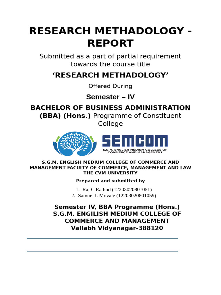 51 Raj Rathod, 59 Samuel Movale | PDF | Survey Methodology | Methodology