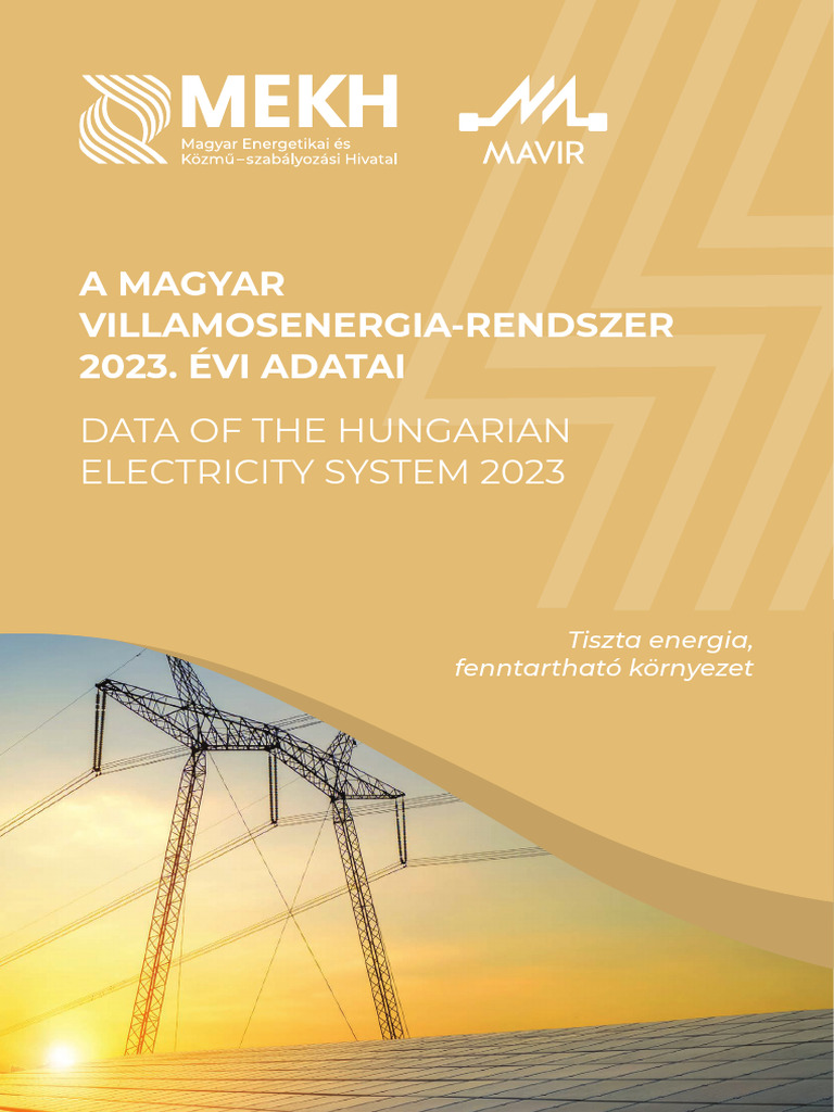MEKH Statisztikai Kiadvany VILLAMOSENERGIA 2023 A4 11 Vegleges | PDF