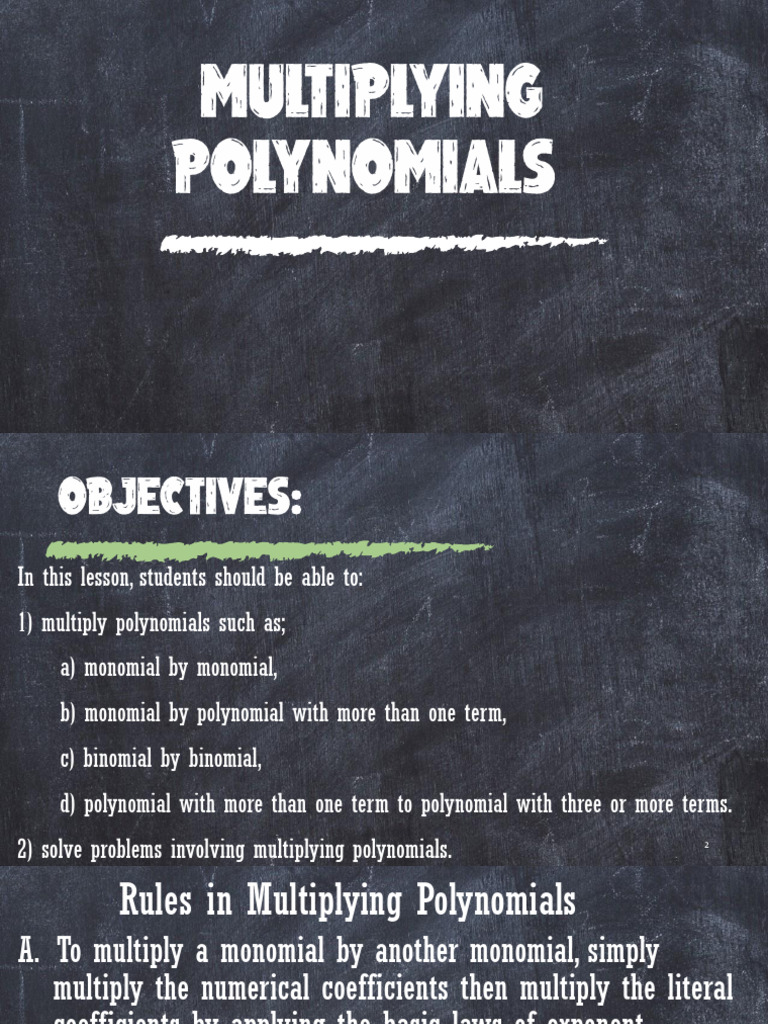 Multiplying Polynomials | PDF | Polynomial | Abstract Algebra