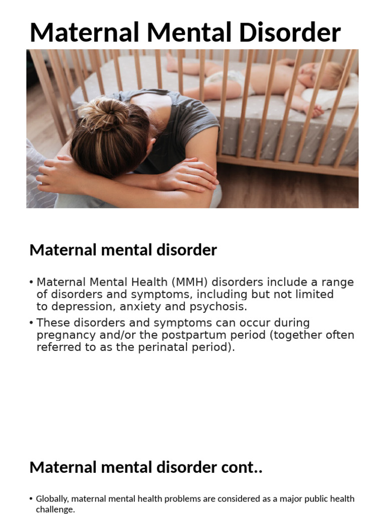 Maternal Mental Disorder | PDF | Postpartum Depression | Mental Disorder