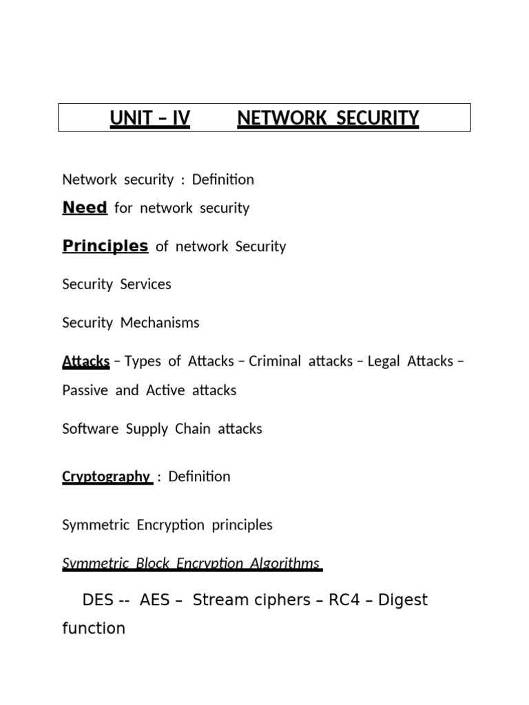 Cns Unit 4 Syllabus | PDF