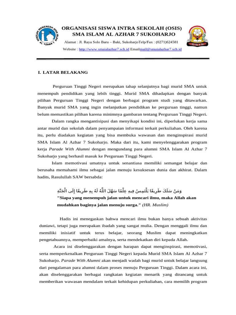 Proposal Parade With Alumni | PDF