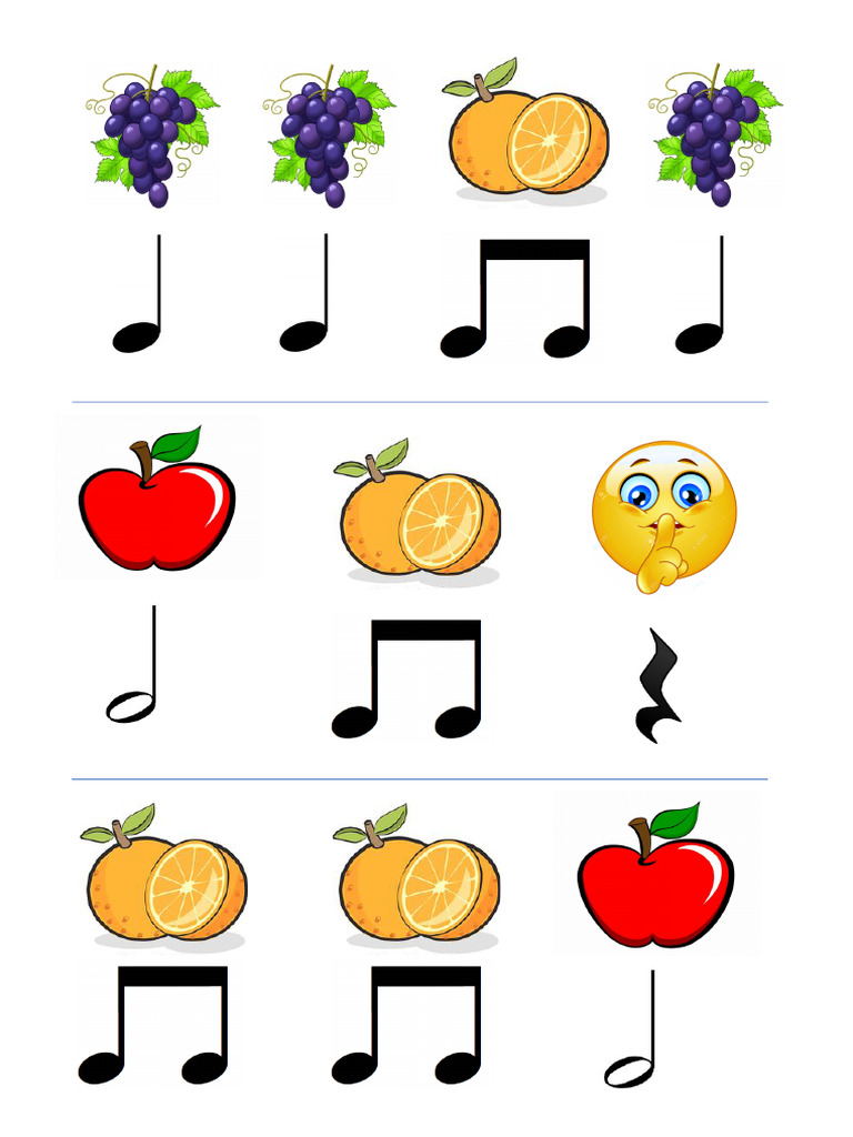 Quavers-Orange Rhythmic Patterns | PDF