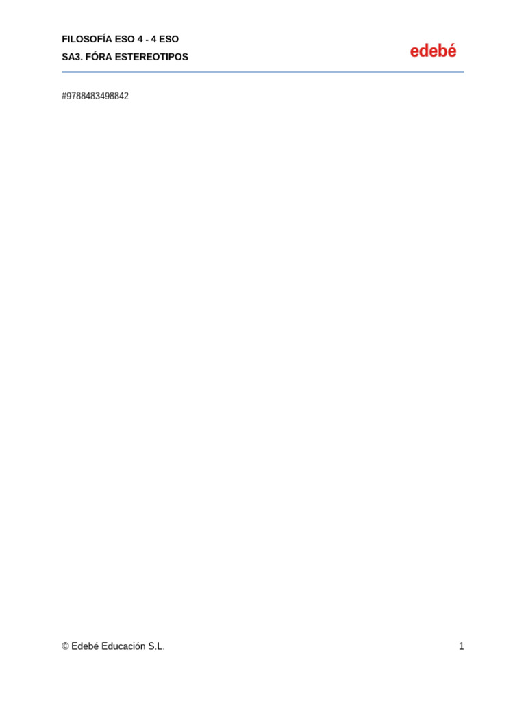 7 - Sa3 Fora Estereotipos | PDF