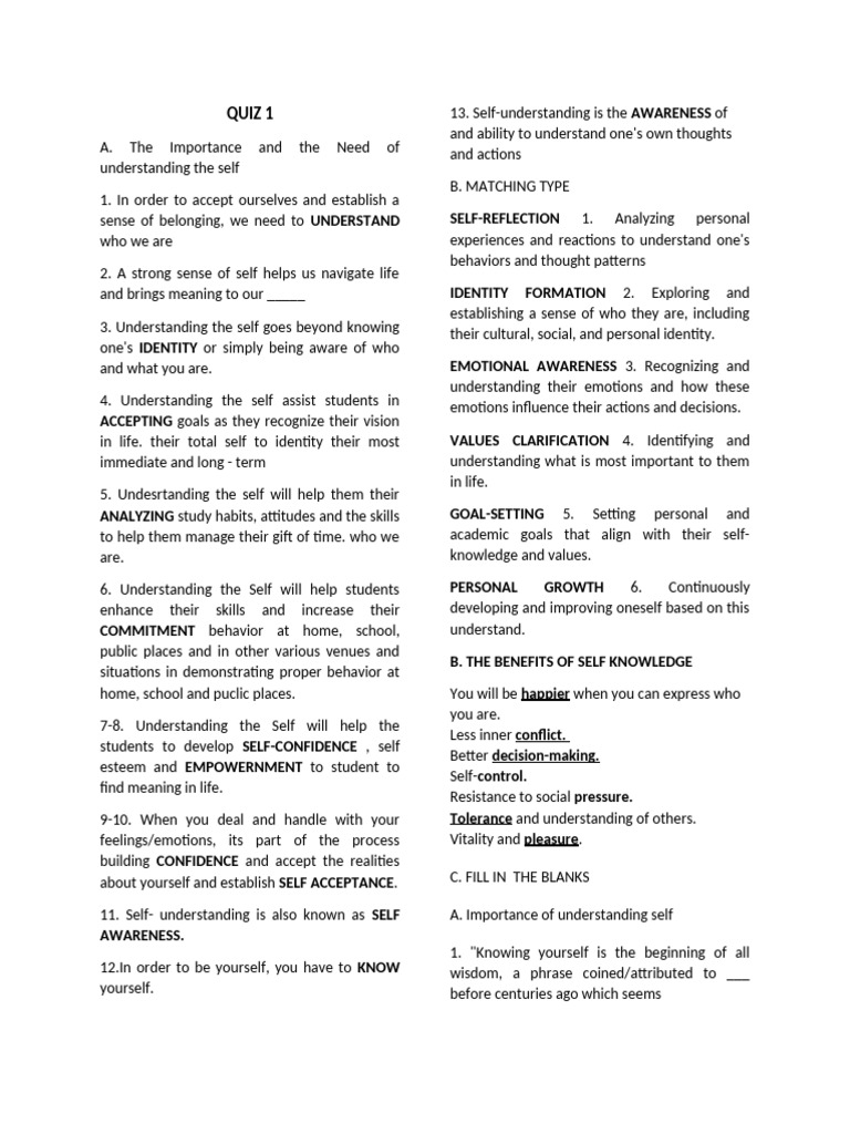 GEC-3-REVIEWER | PDF | Self Concept | Identity (Social Science)