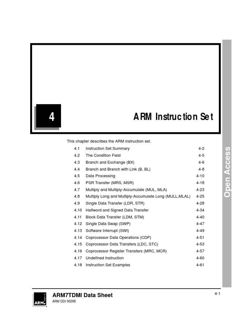 Downloads PDF Arm ARM Instruction Set | Instruction Set | Arm Architecture