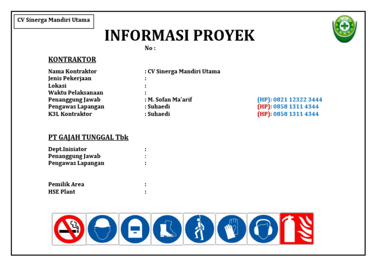 Informasi Umum Proyek Kosong | PDF