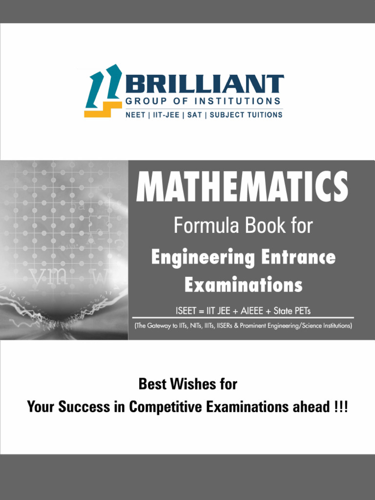 Mathematics Formula Booklet | PDF | Euclidean Geometry | Geometric Shapes