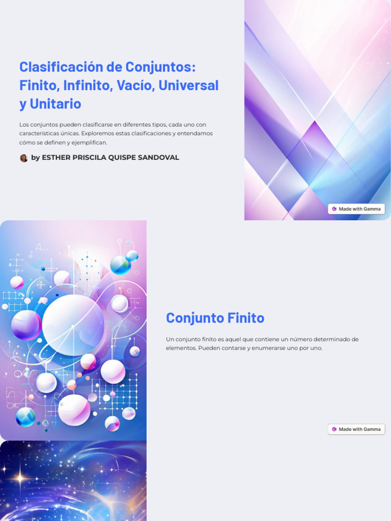 Clasificacion-de-Conjuntos-Finito-Infinito-Vacio-Universal-y-Unitario | PDF