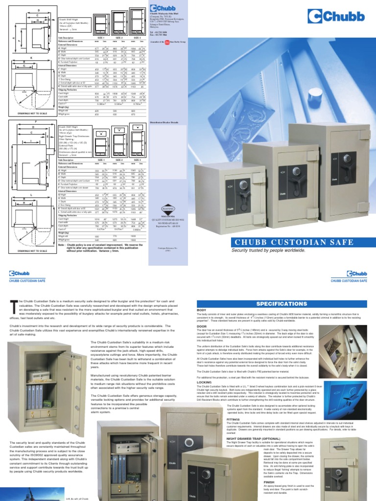 Chubb Custodian Safe: A Comprehensive Catalogue Outlining the Features ...