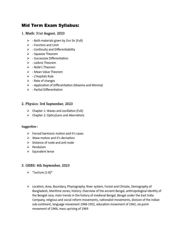 B.Com 1st Sem Mid Term Syllabus 2025 | PDF