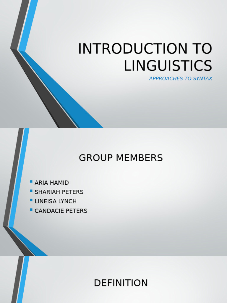 Approaches To Syntax | PDF | Phrase | Syntax