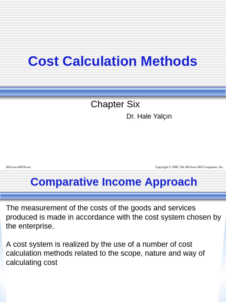 CH06 - Cost Calculation Methods | PDF | Cost Of Goods Sold | Income Statement