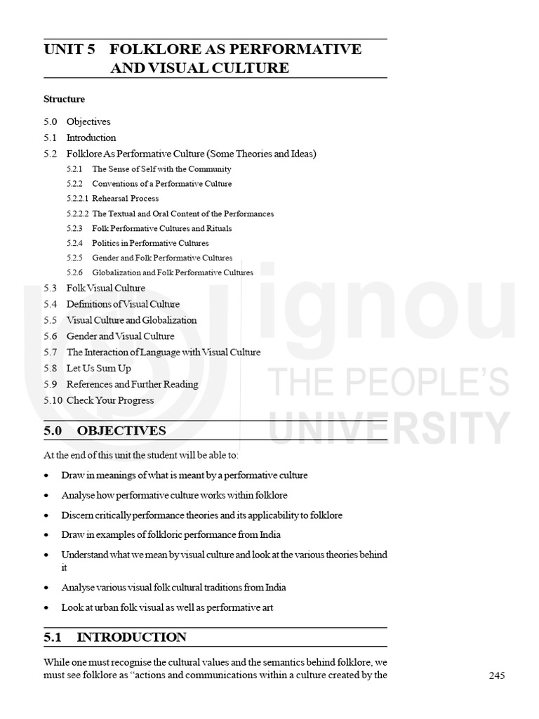 Folklore as Performative Culture | PDF | Folklore | Gender