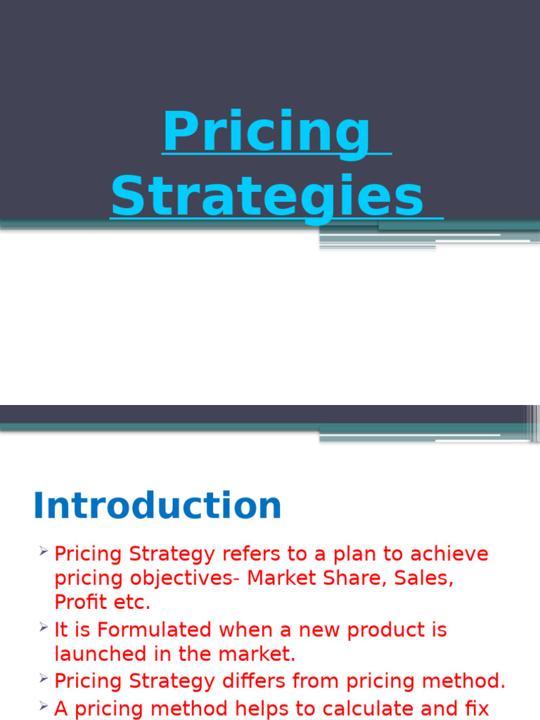 New Pricing Strategy | PDF | Pricing | Prices