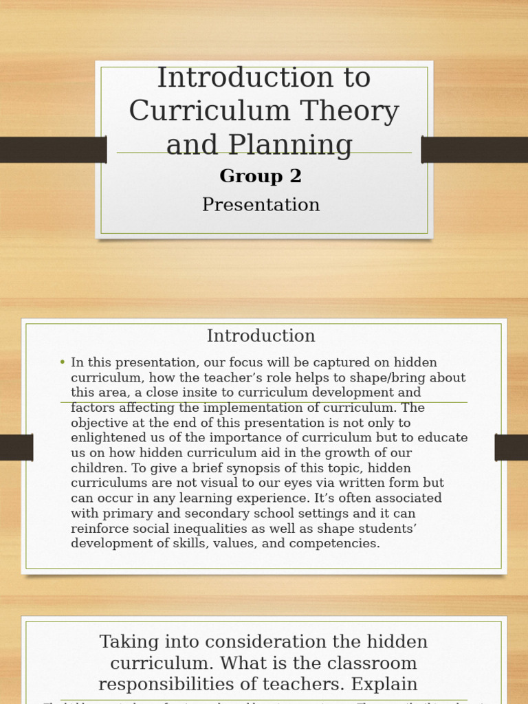 Presentation1 Curriculum | PDF | Curriculum | Teachers