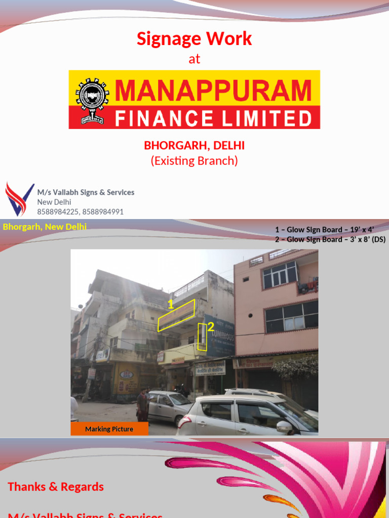 Signage Work at Bhorgarh, Delhi | PDF
