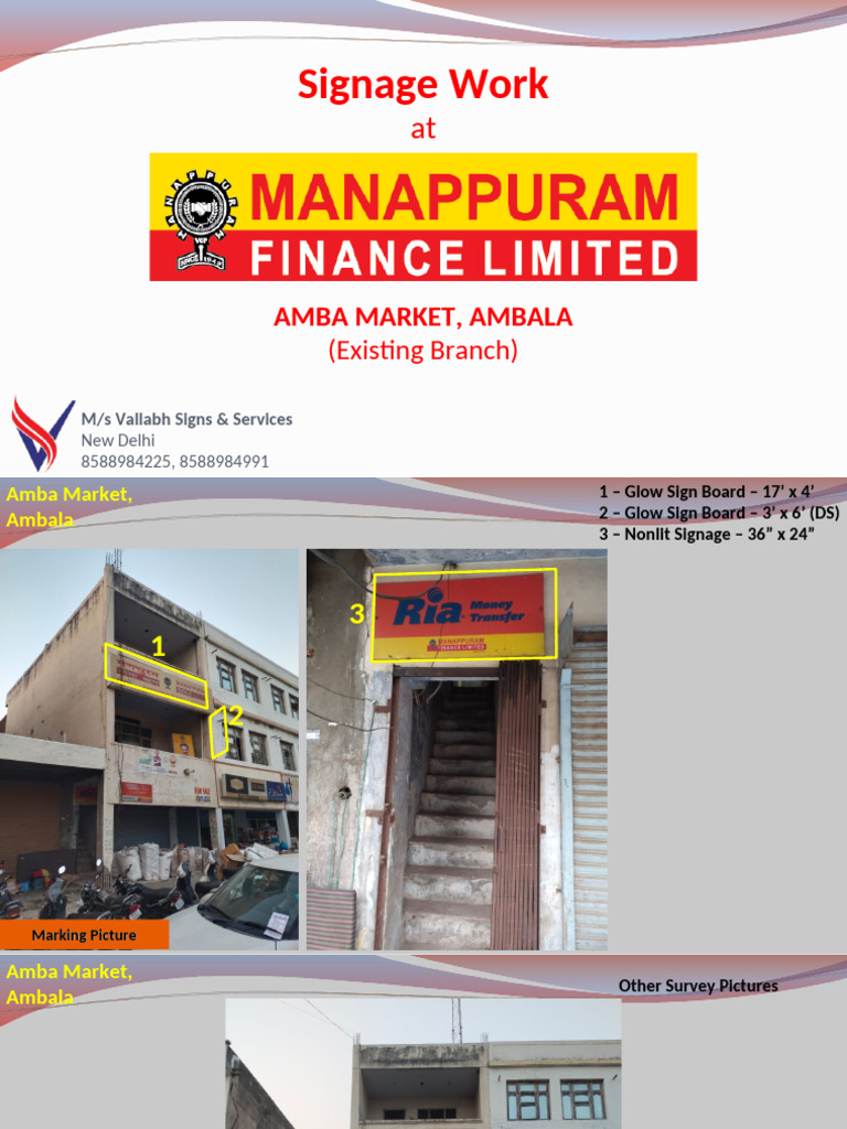 Amba Market Signage Installation | PDF