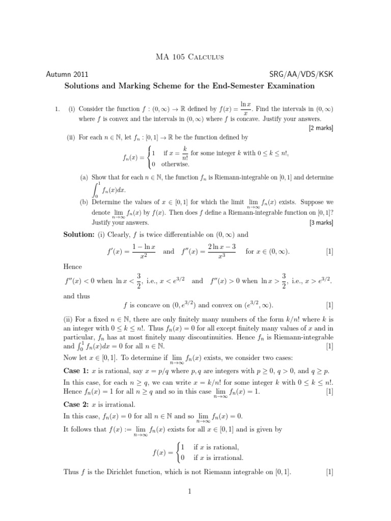 2011_Endsem_Paper | PDF | Mathematical Analysis | Multivariable Calculus