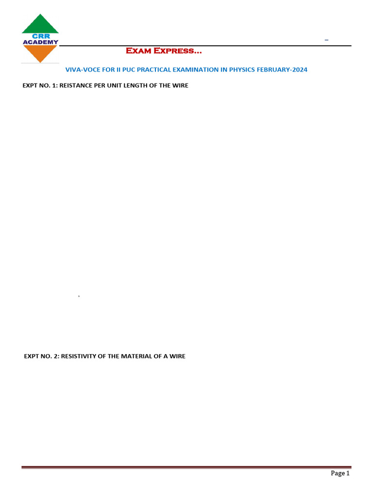 Physics Practical Viva Questions | PDF | Electronics | Optics