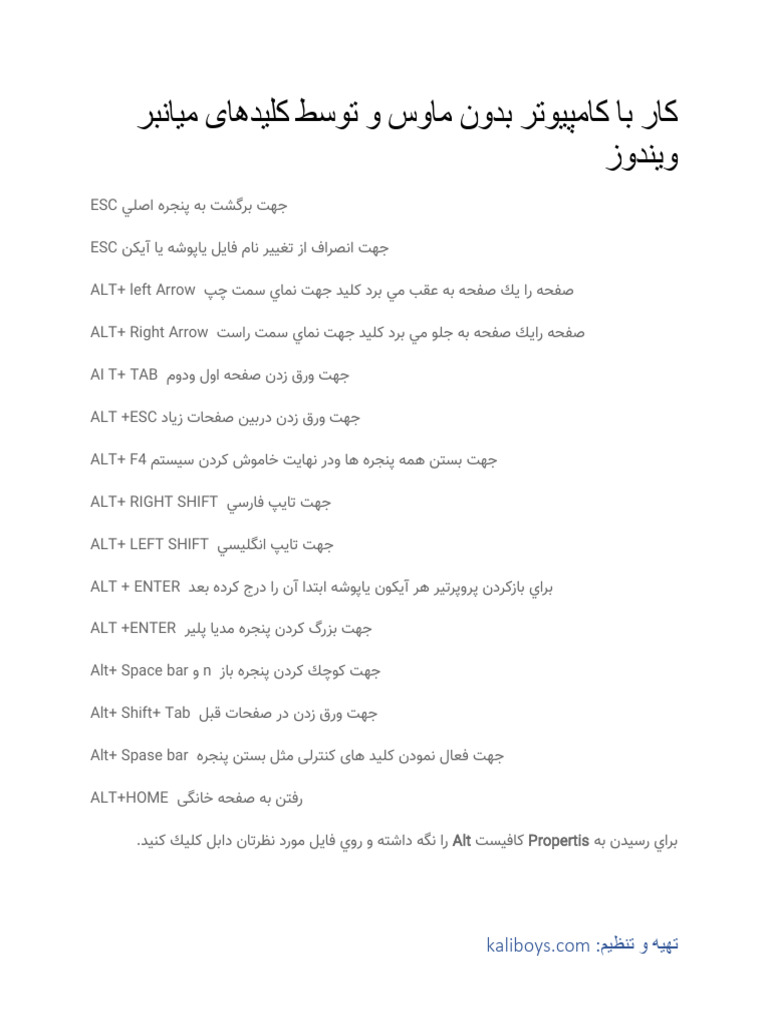 How To Work With A Computer Without A Mouse | PDF