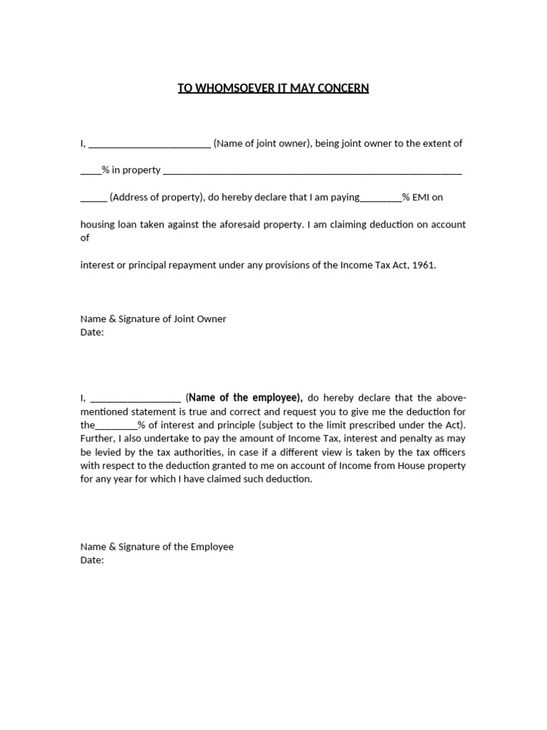 Declaration by Joint Owner | PDF