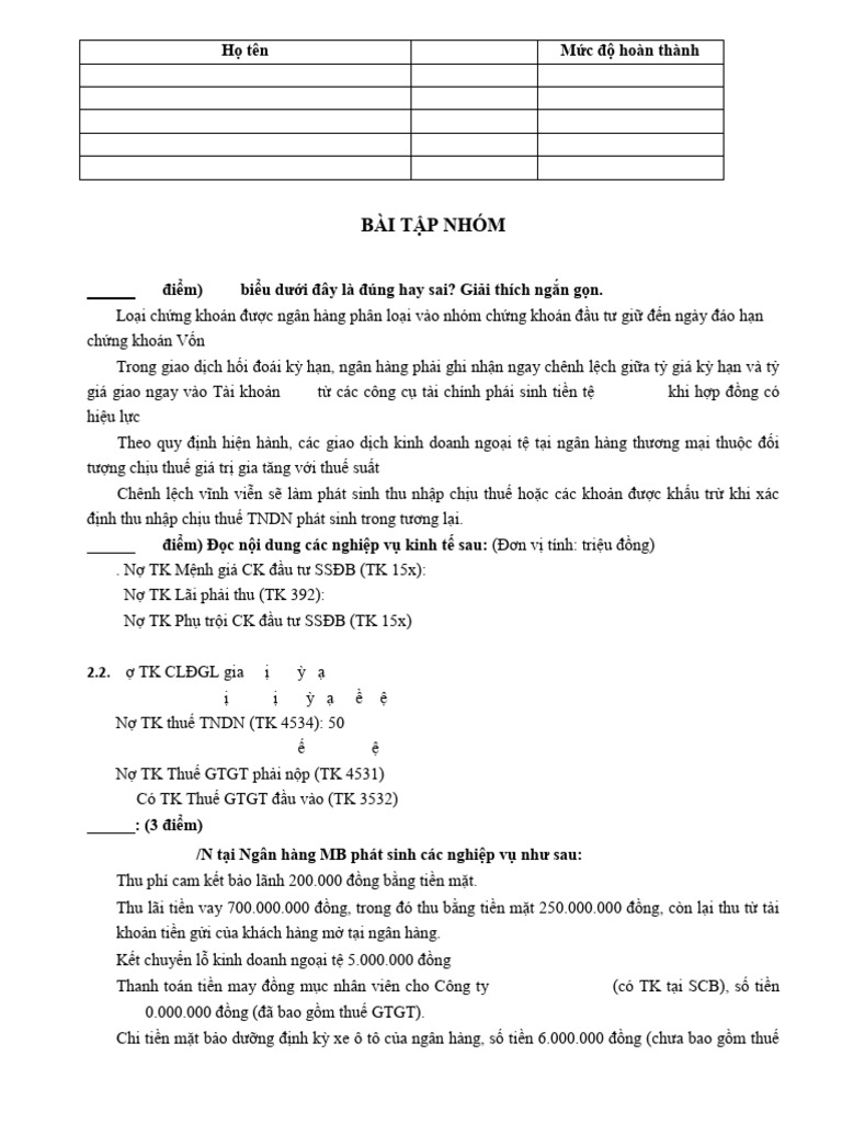 KTNHNC - BT Nhóm - D01 | PDF