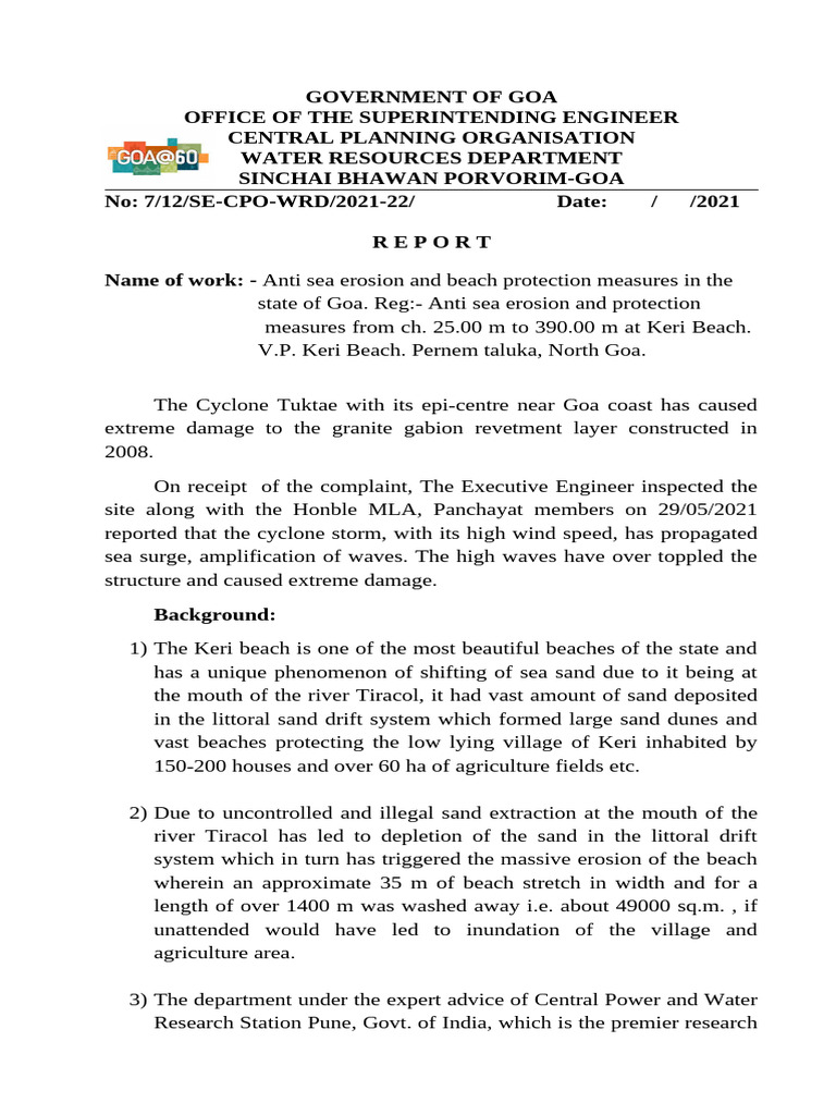 anti erosion sea report keri beach 6 | PDF | Beach | Sand