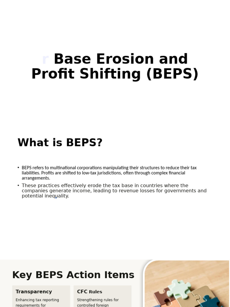 Base Erosion and Profit Shifting (BEPS) | PDF