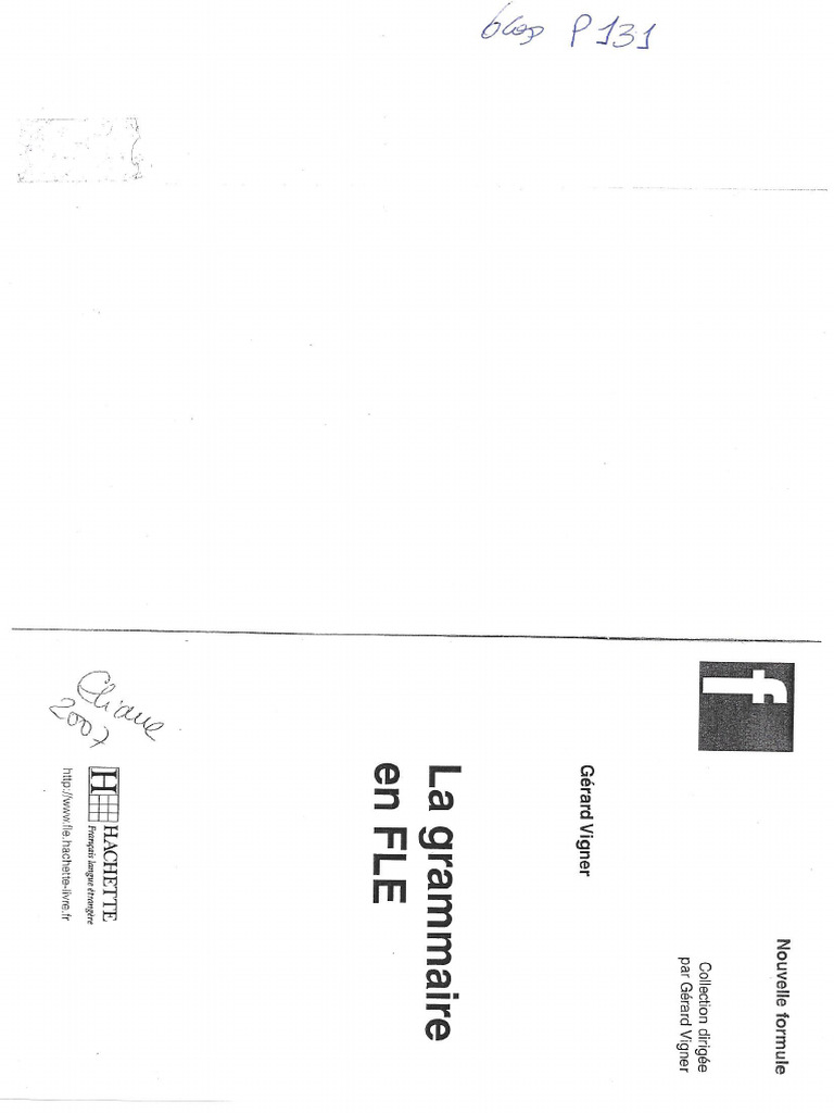 La Grammaire en FLE - Vigner | PDF