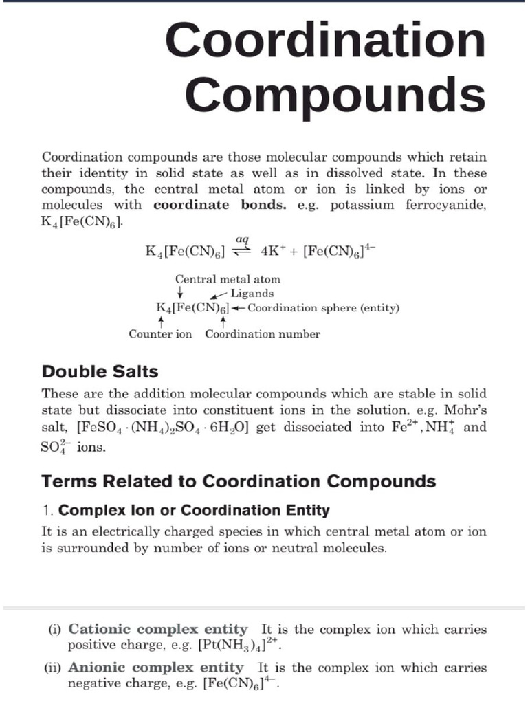 coordination compounds | PDF